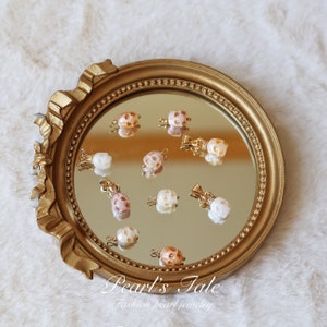 Natural Pearl Skull Necklace • Hand-carved Pearl Skull•dainty Pearl ...