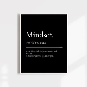 Minset Definition Quote Instant Printable Wall Art Instant Download ...