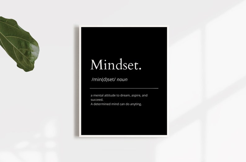 Minset Definition Quote Instant Printable Wall Art Instant Download ...