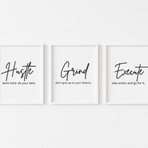 Hustle Grind Execute - Etsy