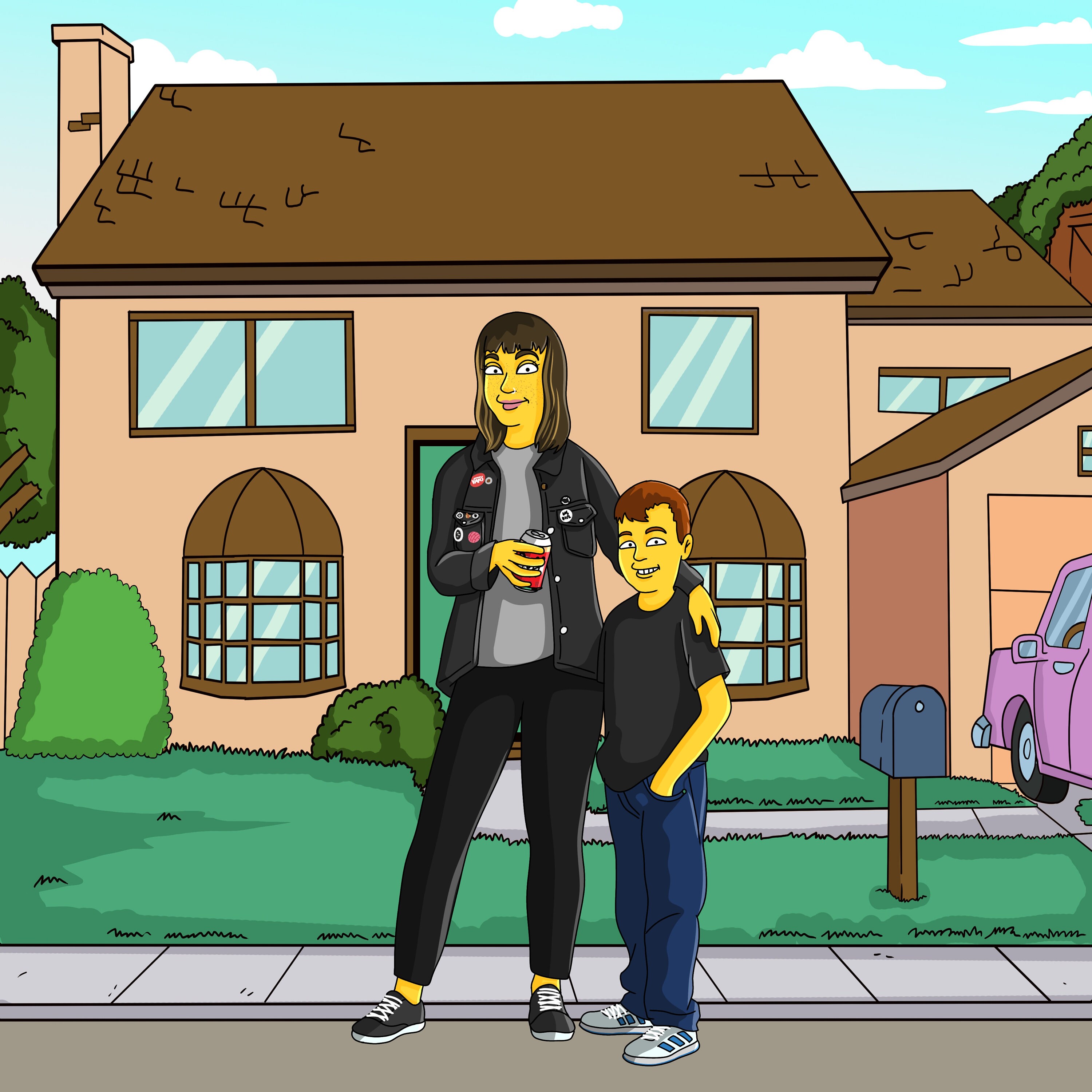 Simpsons Portrait Fathers Day Simpsons Fathers Day Gift Fathers Day ...