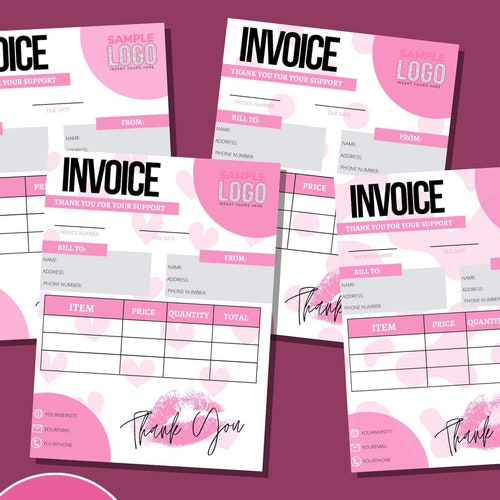Invoice Template Diy Invoice Invoice for Business Cute - Etsy