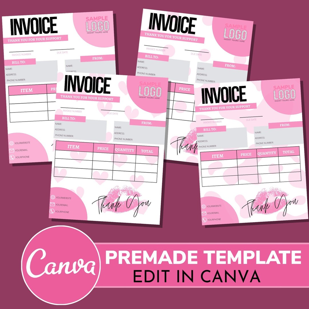 Invoice Template, Diy Invoice, Invoice for Business, Cute Invoices - Etsy