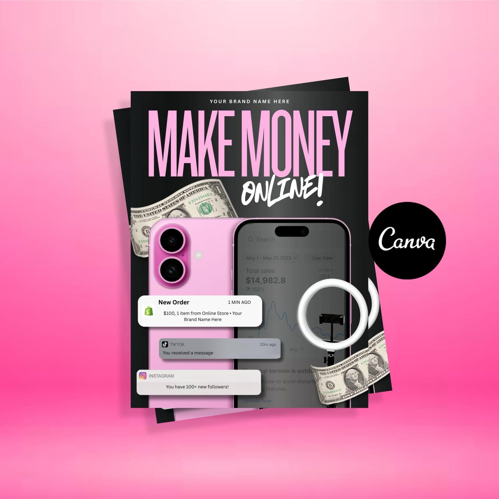 DIY Canva Flyer, Ebook Cover, DIY Ebook, PLR Ebook, Flyer, Canva Flyer ...