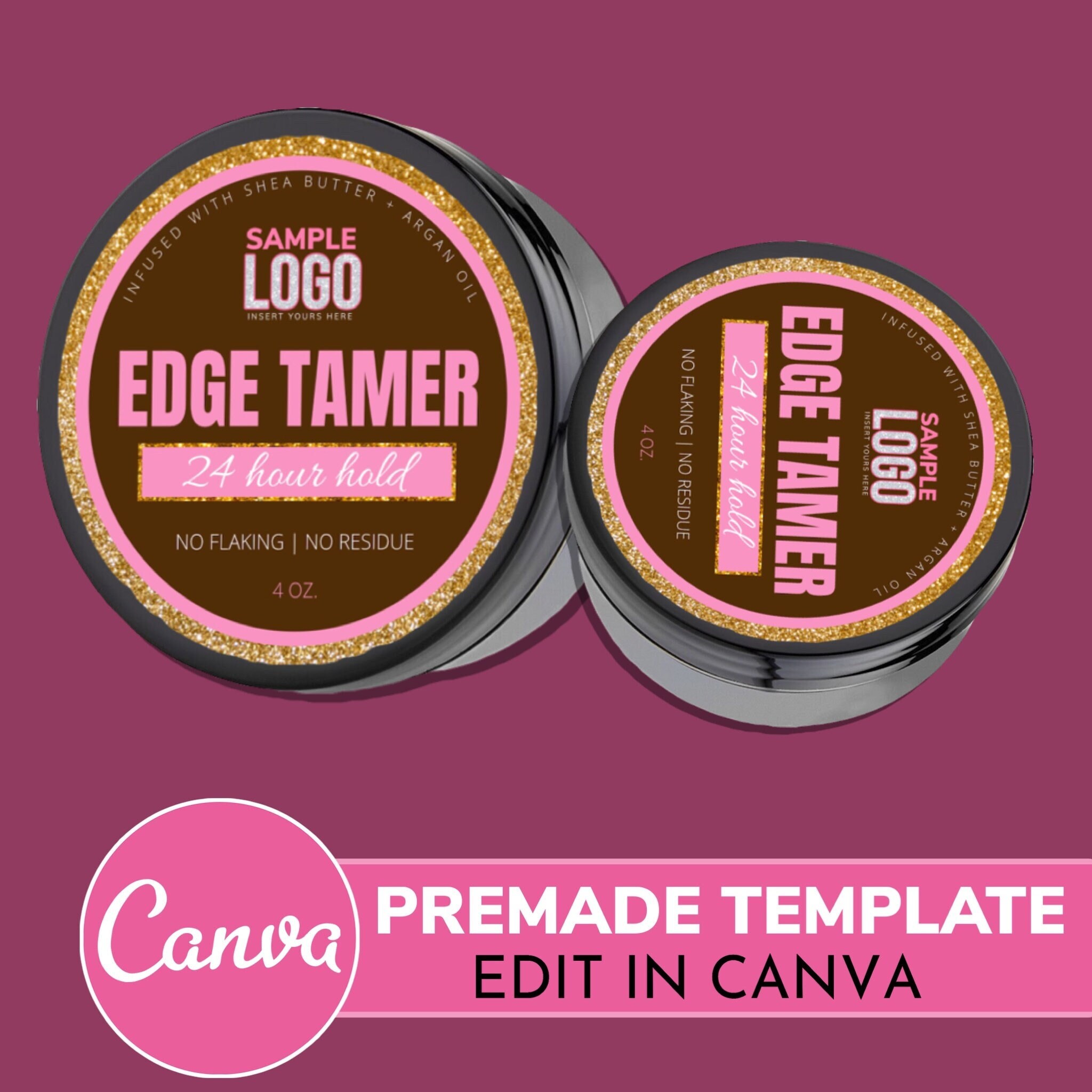 DIY Edge Control Label, DIY Edge Control Sticker, Edge Control Label ...