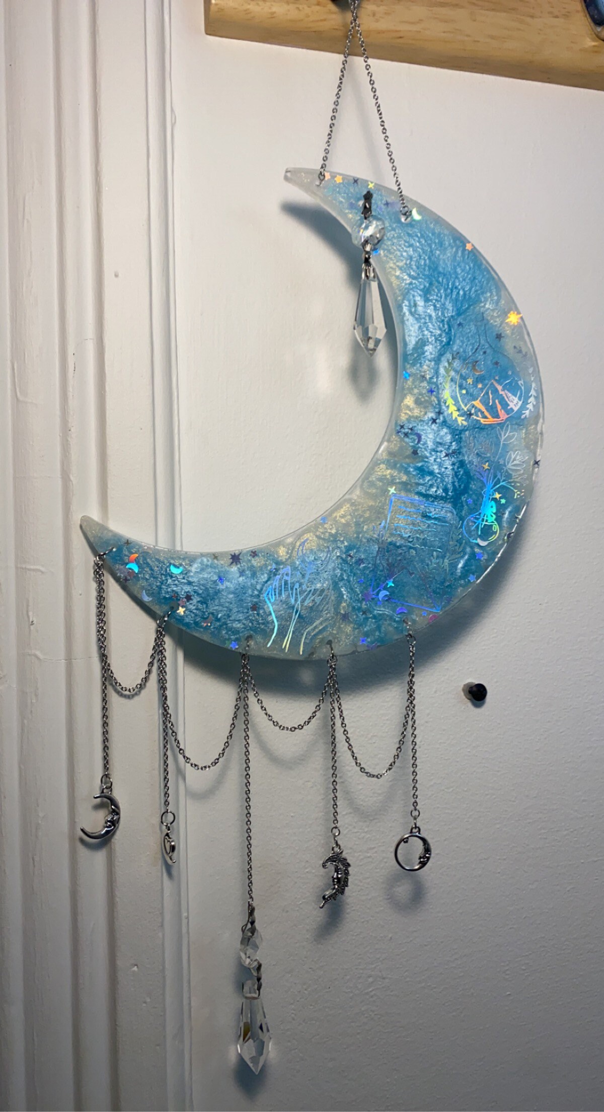 Hanging Moon Decor | Etsy