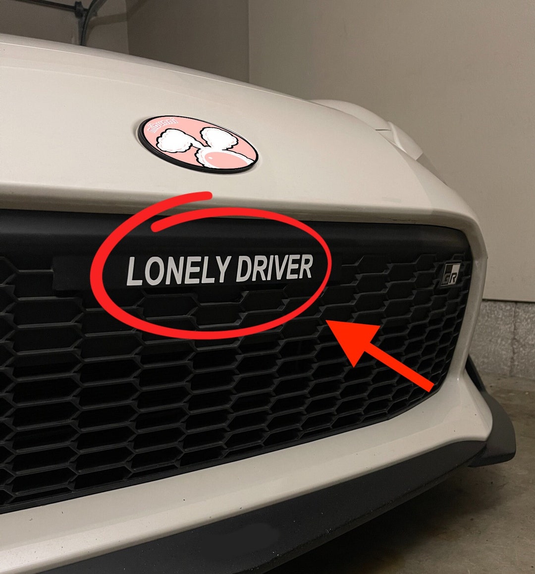 GR86 JDM Initial D Inspired Lonely Driver License Plate Delete Decal ...