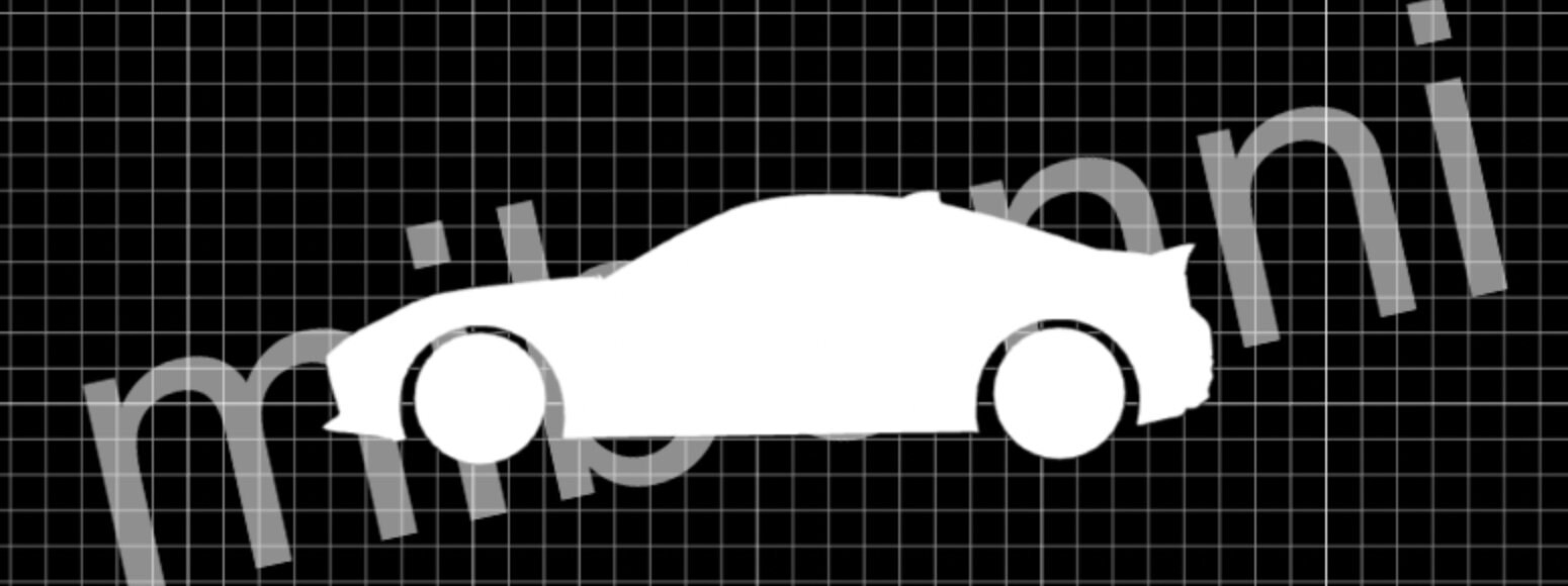 GR86 Silhouette Outline Car Shape Decal License Plate Delete Decal ...