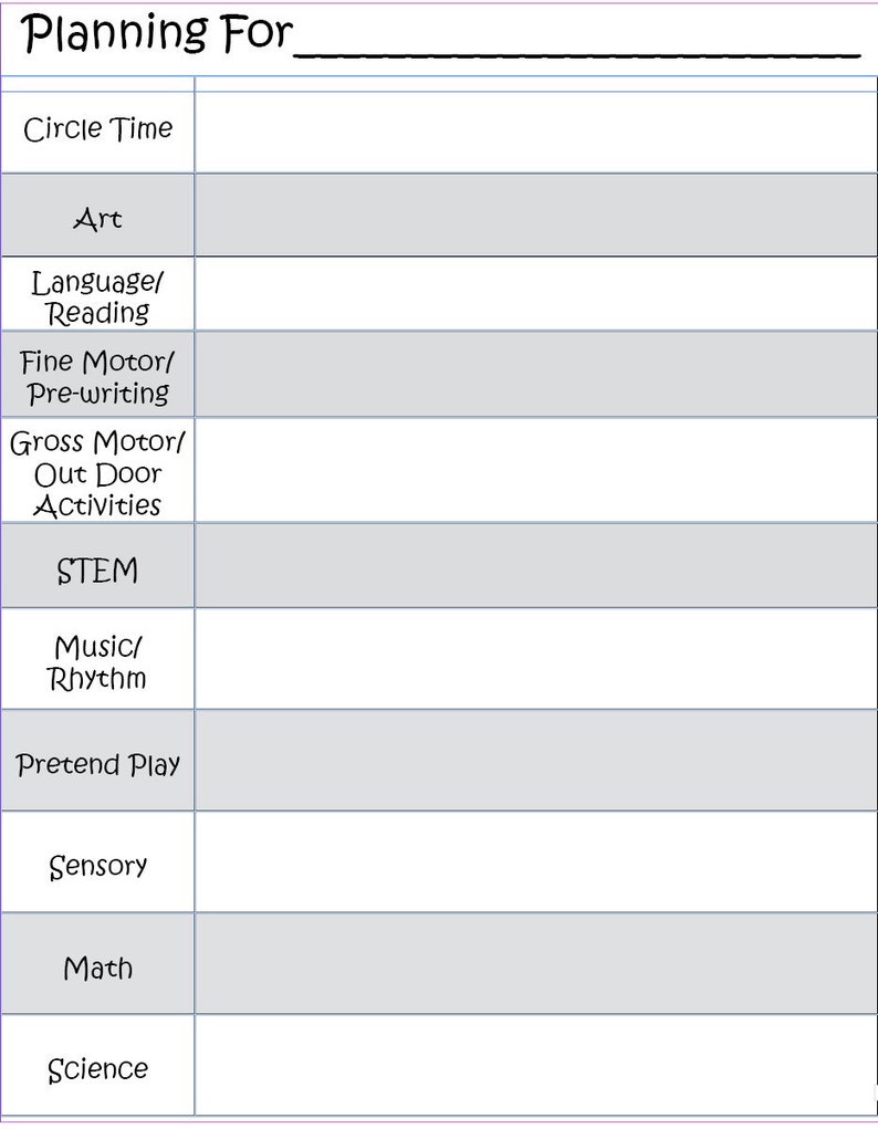 Teacher Lesson Plan Idea Planner - Etsy