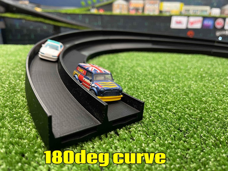 STL Digital File Hot Wheels Dual Lane Banked 180deg Curve | Etsy STL Digital File Hot Wheels Dual Lane Banked 180deg Curve | Etsy