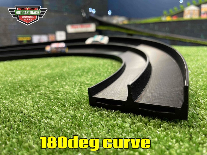 STL Digital File Hot Wheels Dual Lane Banked 180deg Curve | Etsy STL Digital File Hot Wheels Dual Lane Banked 180deg Curve | Etsy
