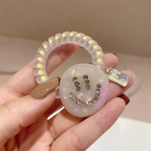 RESIN Simple Style Smiley Face Hair Clip , HAIR TIE - Etsy