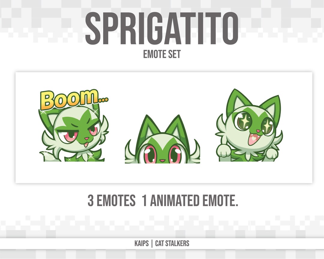 Sprigatito Emote Set - Etsy