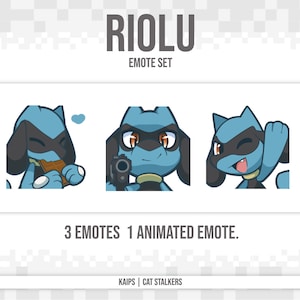 Riolu Emote Set - Etsy