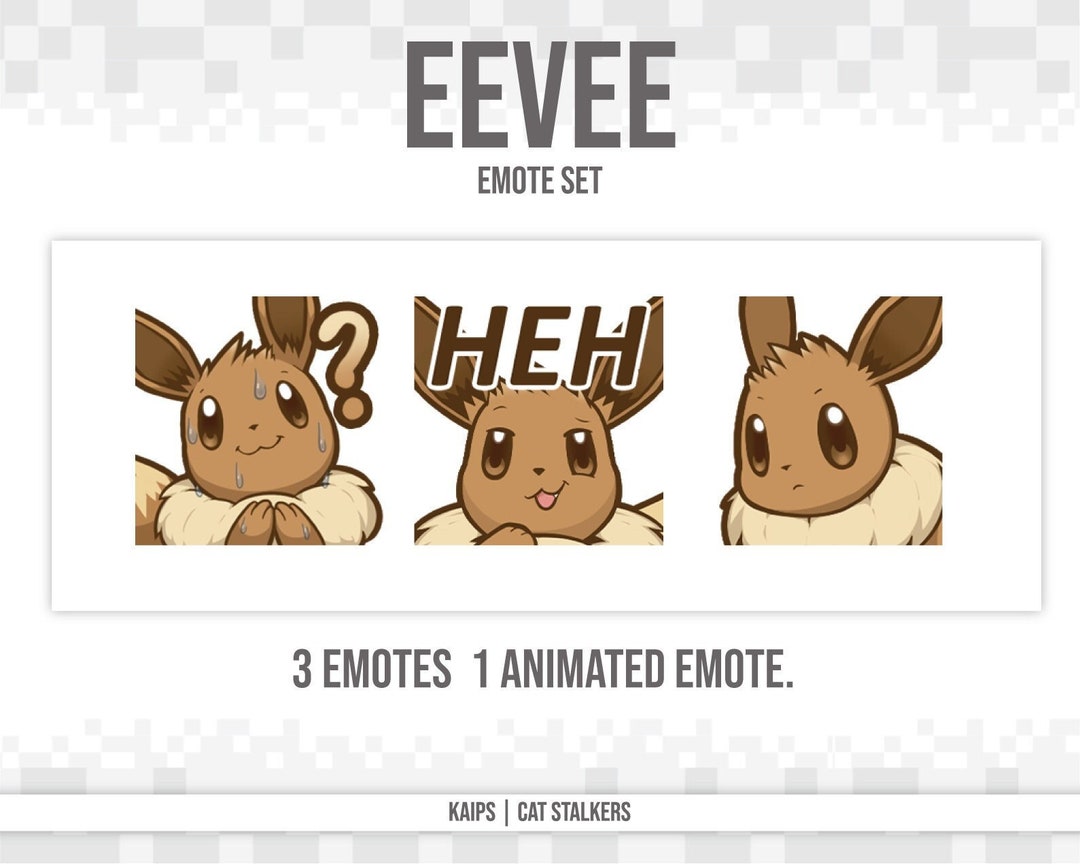 Eevee Emote Set - Etsy
