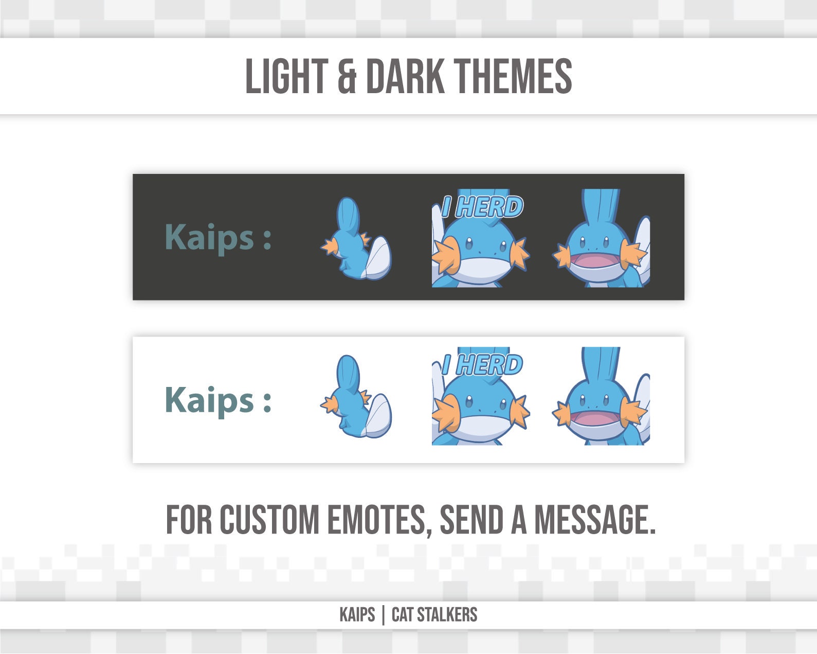 Mudkip Emote Set - Etsy