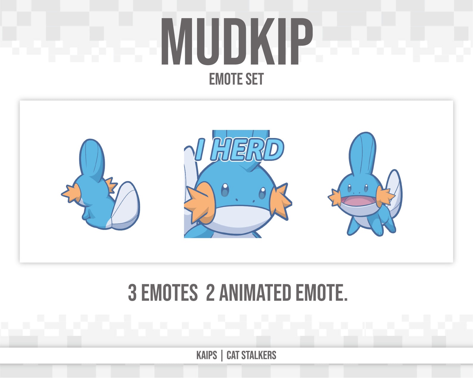 Mudkip Emote Set - Etsy