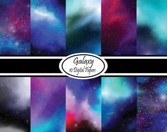 Galaxy Digital Paper - Etsy