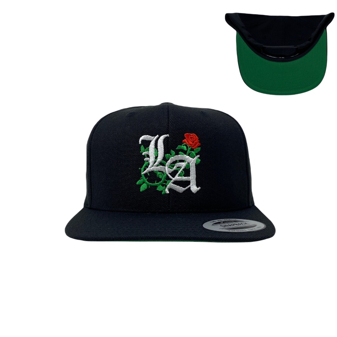 Los Angeles Old English Rose Snapback Hat - Etsy