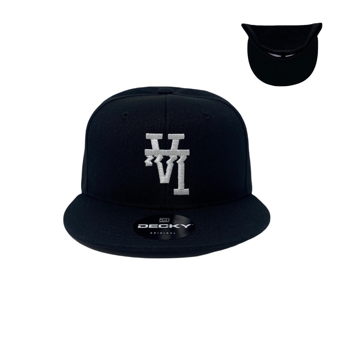 Los Angeles Wavy Upside Down Snapback Hat All Black - Etsy