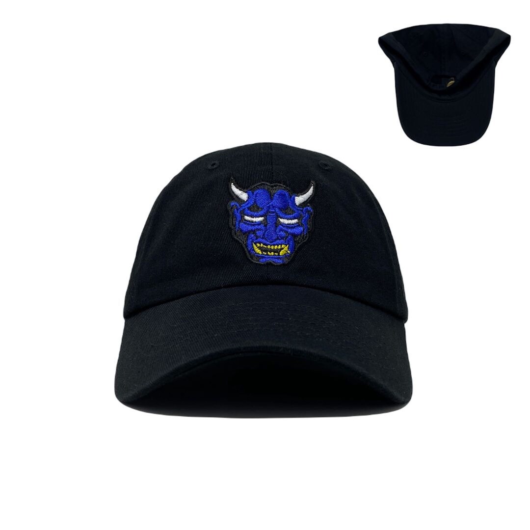 Oni Blue Demon Japanese Art Anime Slouch Dad Hat Cap Strapback - Etsy