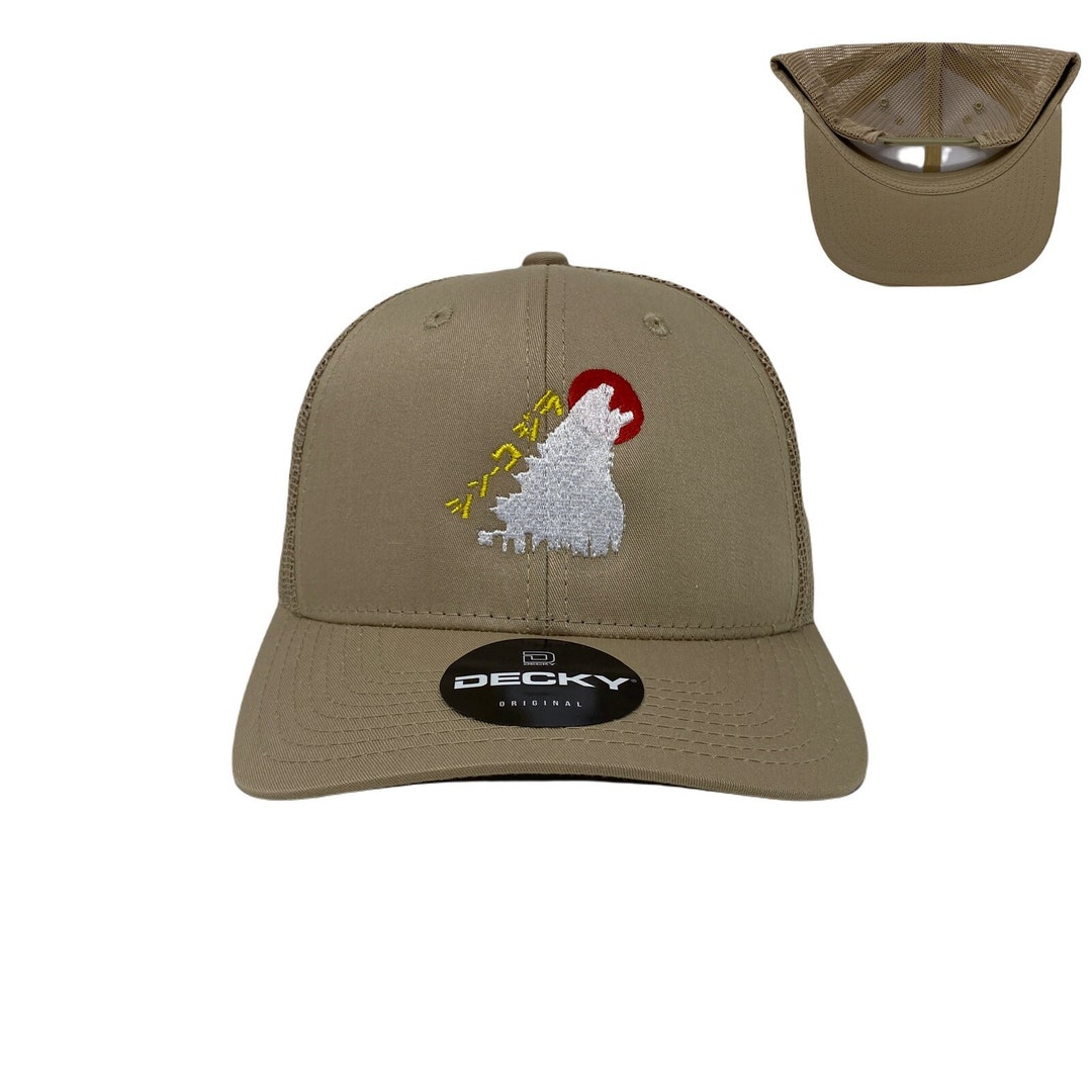 Godzilla Yellow Trucker Hat in Khaki - Etsy
