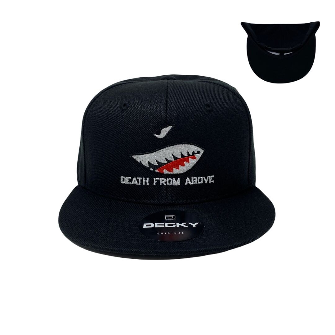 Shark Teeth Snapback Hat All Black - Etsy