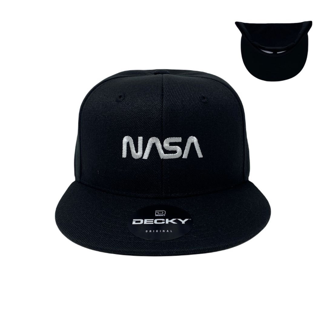 NASA White Snapback Hat All Black - Etsy