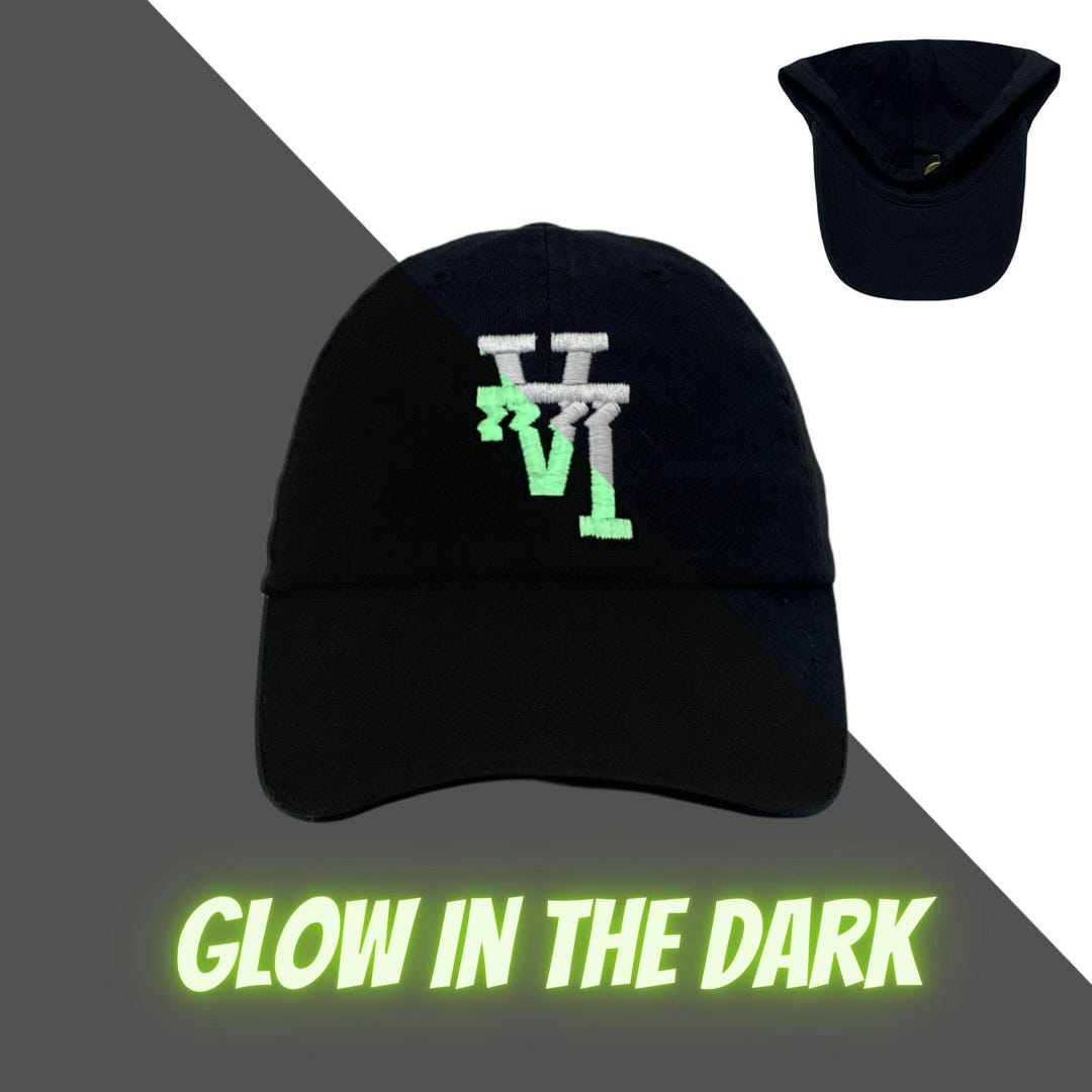 Los Angeles LA Wavy Upside Down Dad Hat GLOW in the Dark - Etsy