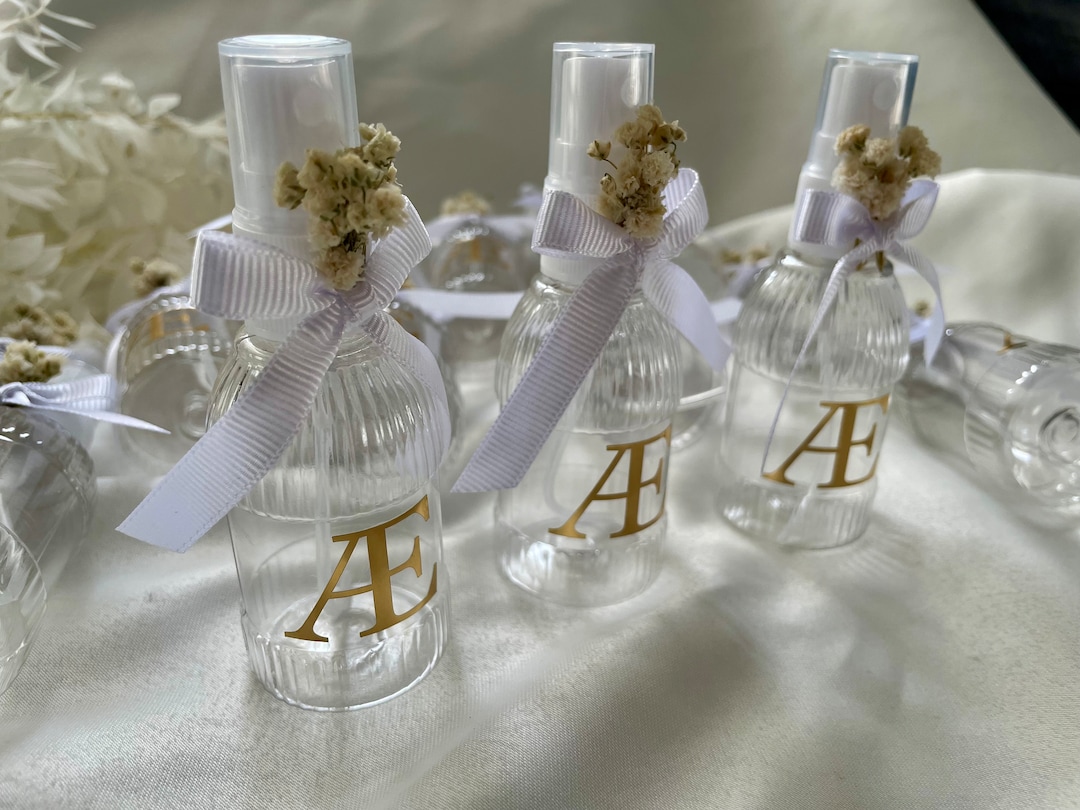 Personalized Kolonya Cologne Spray Bottle: Vinyl Initial Guest Gift ...