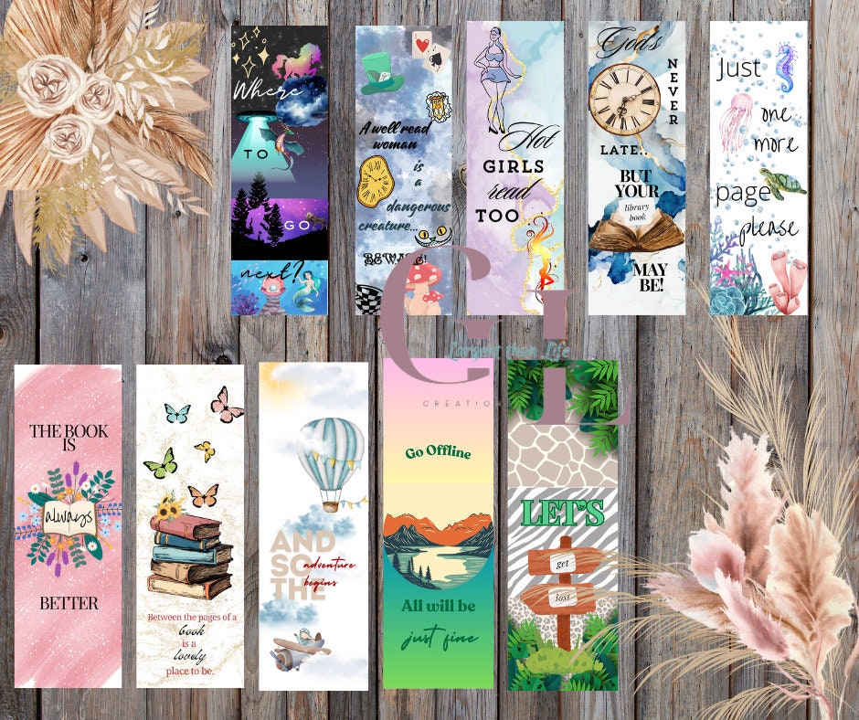 Printable Bookmarks With Sayings Bundle - Etsy