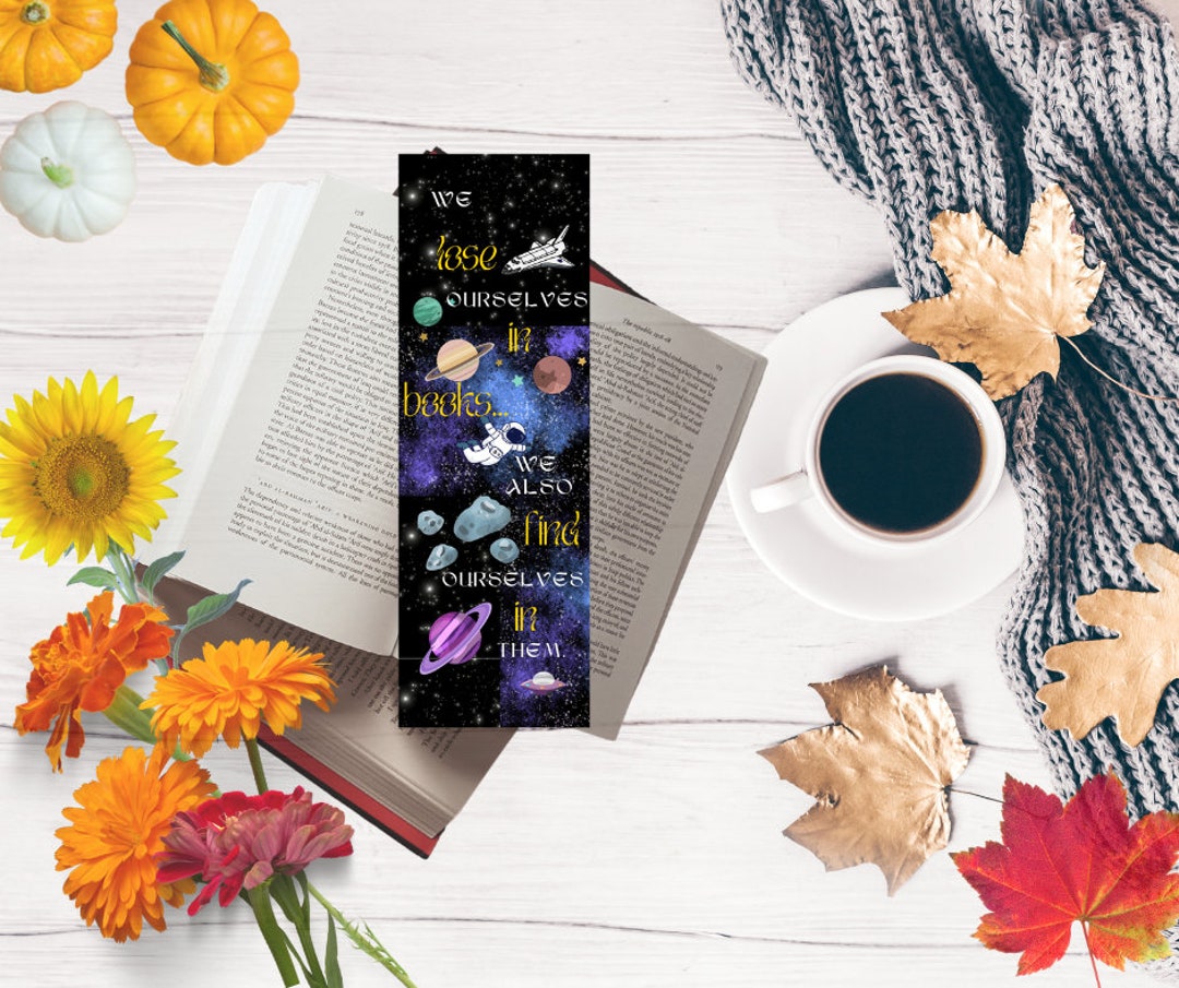 PDF PNG Printable Bookmark Outer Space - Etsy