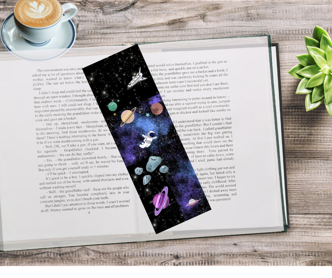 PDFPNG Printable Bookmark Outer Space - Etsy