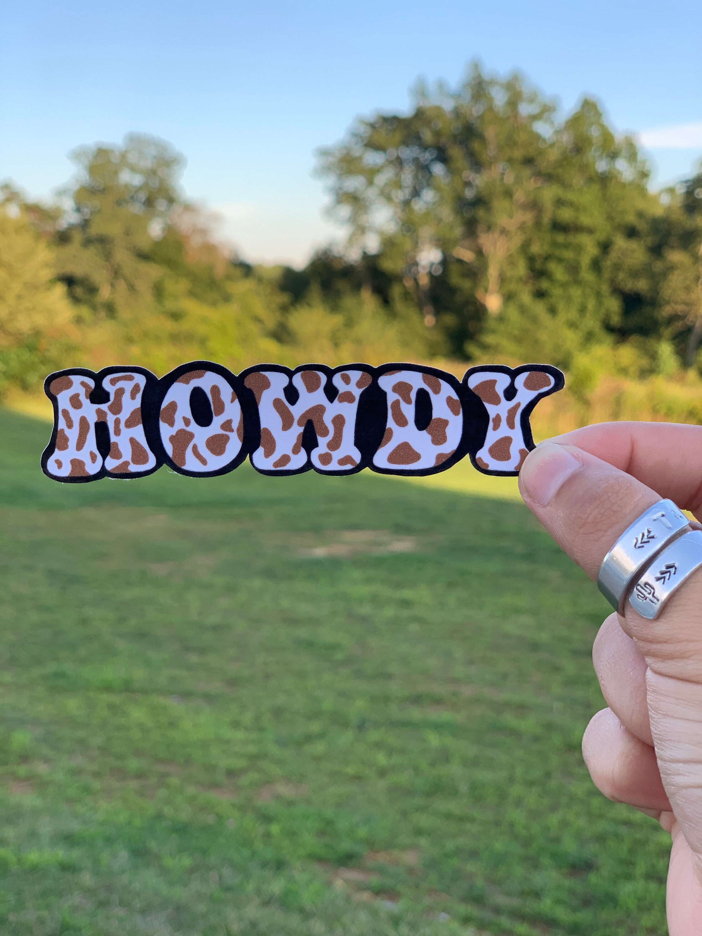 Howdy Cow Print Sticker Waterproof Sticker Stickers for - Etsy