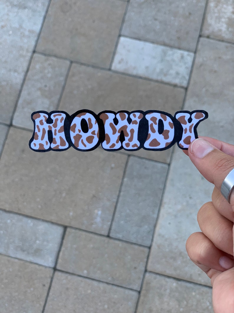 Howdy Cow Print Sticker Waterproof Sticker Stickers for - Etsy