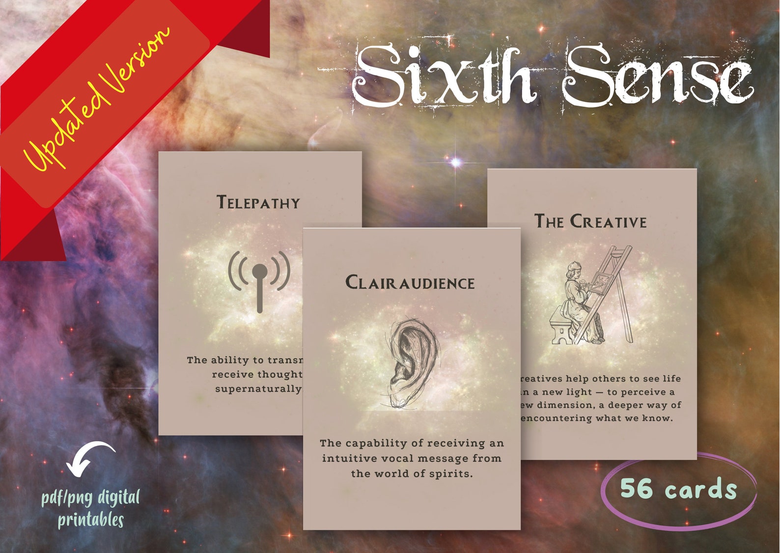 Sixth Sense Oracle Deck Hidden Talents and ESP Psychic Abilities ...
