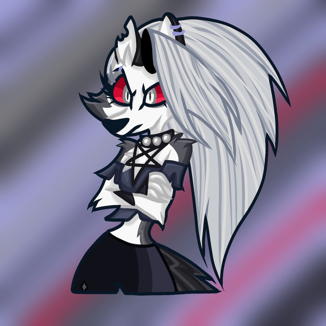 Helluva Boss Loona Inspired Kiss Cut Stickers Etsy