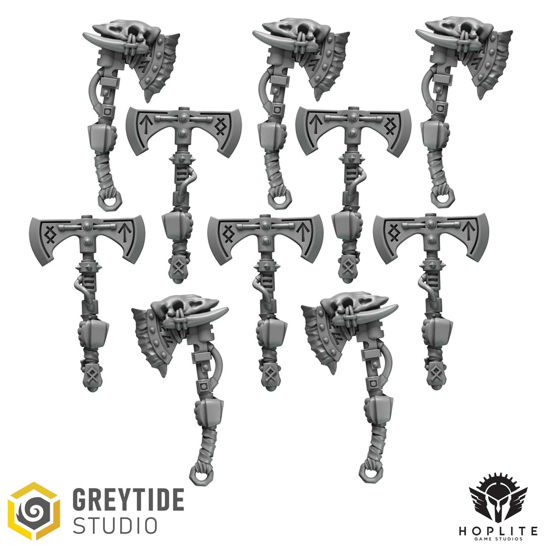 Primal Axes B x10 Grey Tide Studios Primal Hounds Conversion Parts ...