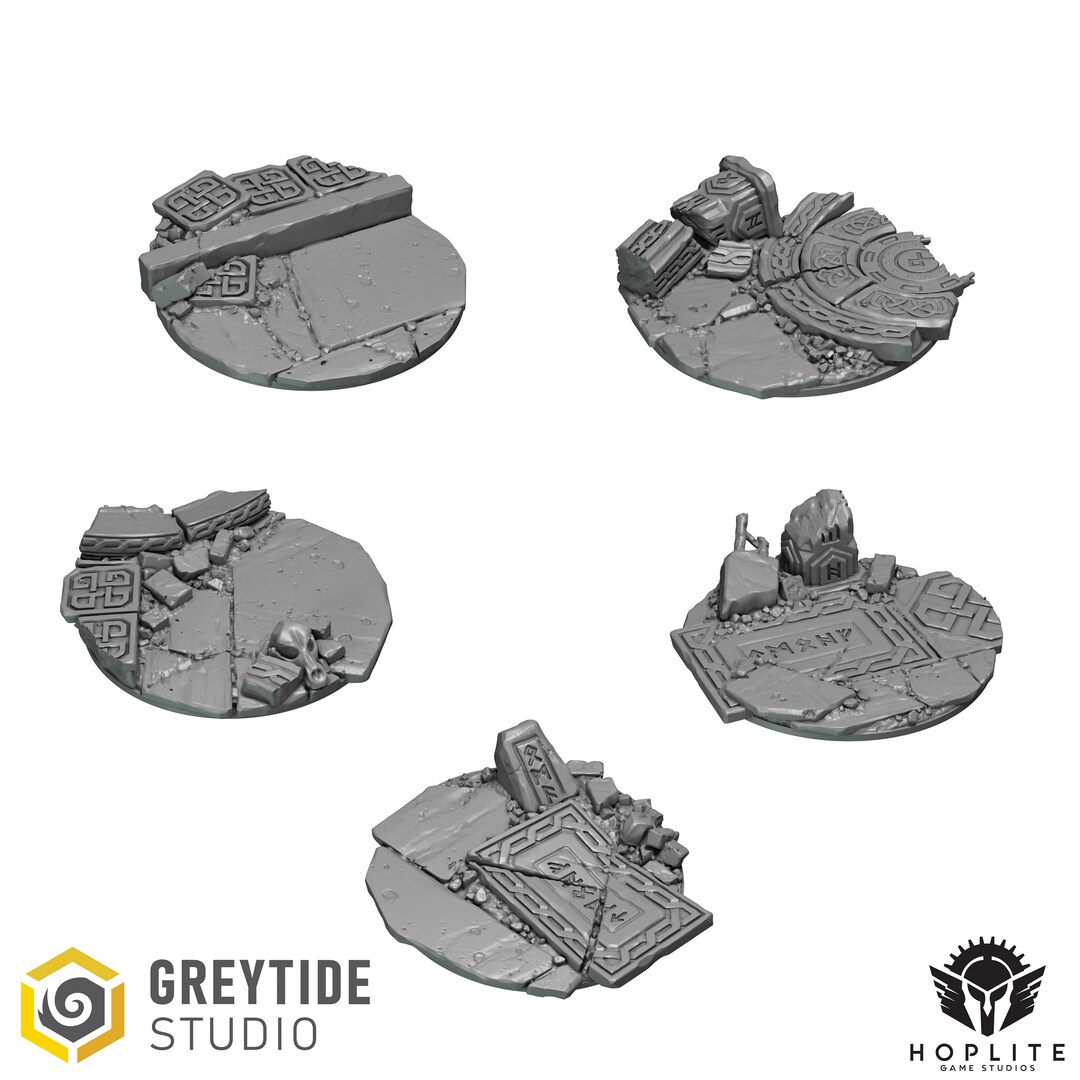 Primal Base Toppers 40mm x5 Grey Tide Studios Primal - Etsy