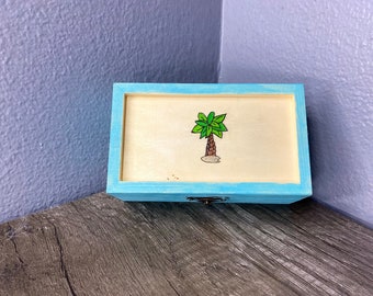 Wood Palm Tree Box - Etsy