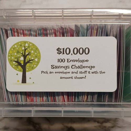 100 Envelope Savings Challenge Tracker Money Challenge Save - Etsy