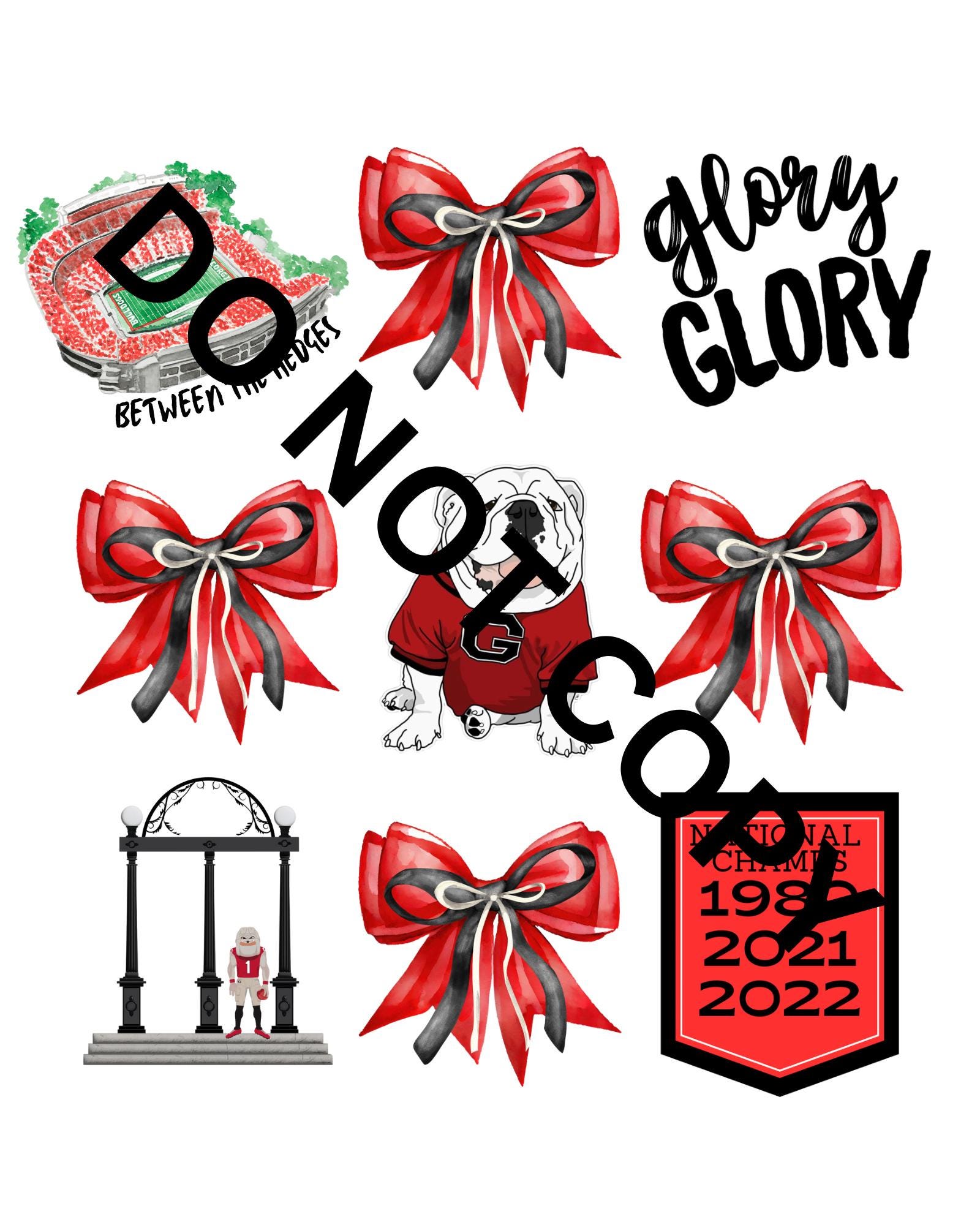 UGA Georgia Bulldog Coquette Sublimation Design - Etsy