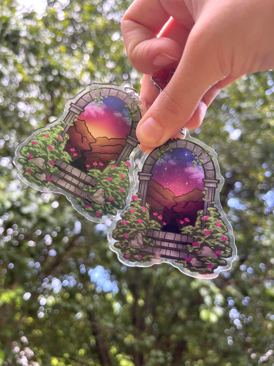 Reversible Gateway and Magic Portal 3 Inch Double-sided Charm | Hand ...