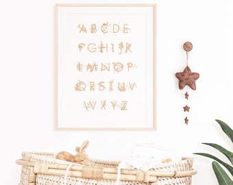 Wildflower Alphabet Poster - Etsy