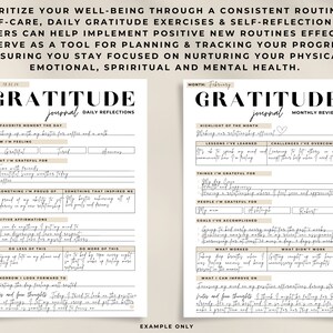 Self-care Printable Bundle, Mental Health Planner, Gratitude Journal ...