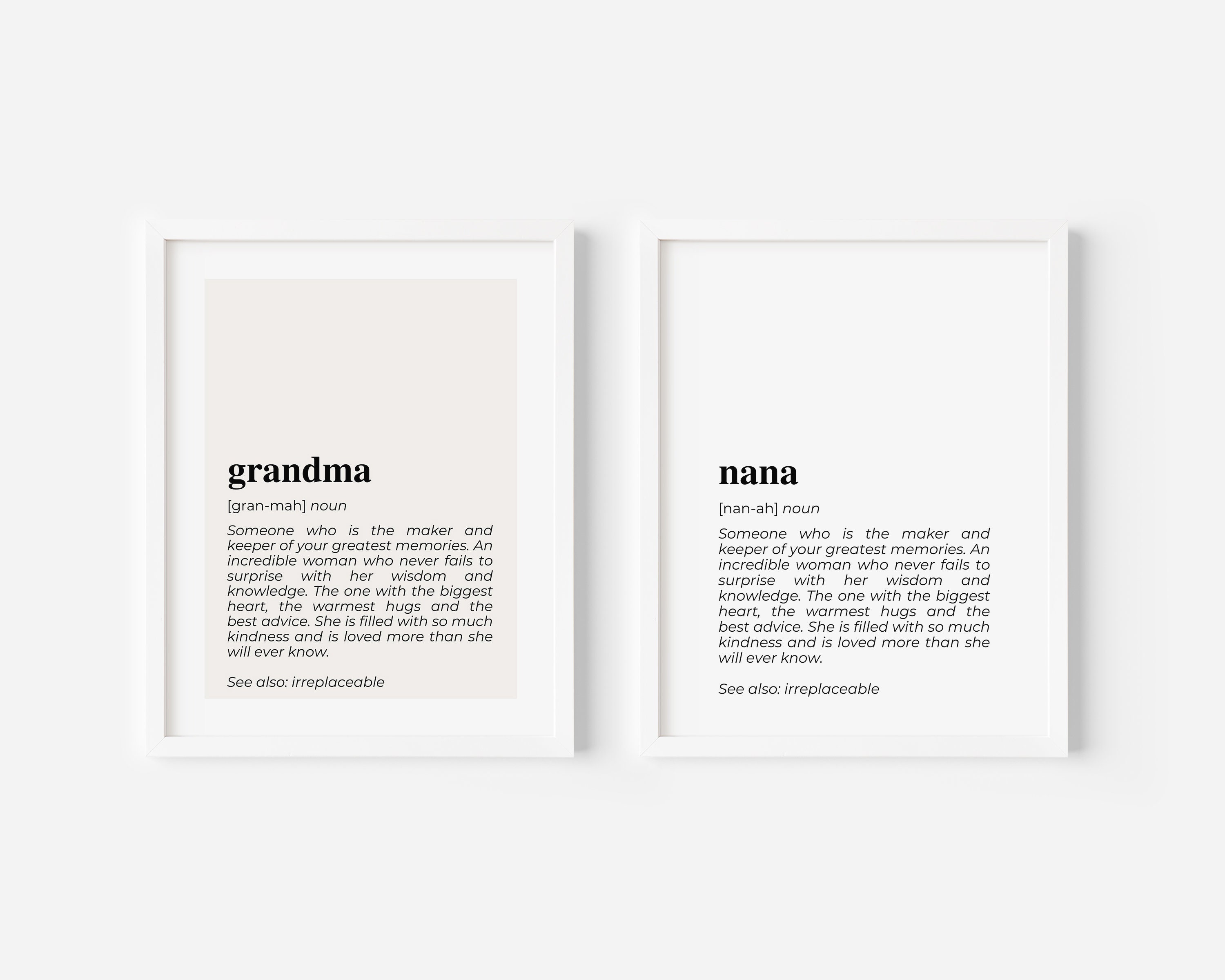 Custom Grandma Definition Print Grandmother Definition Wall - Etsy