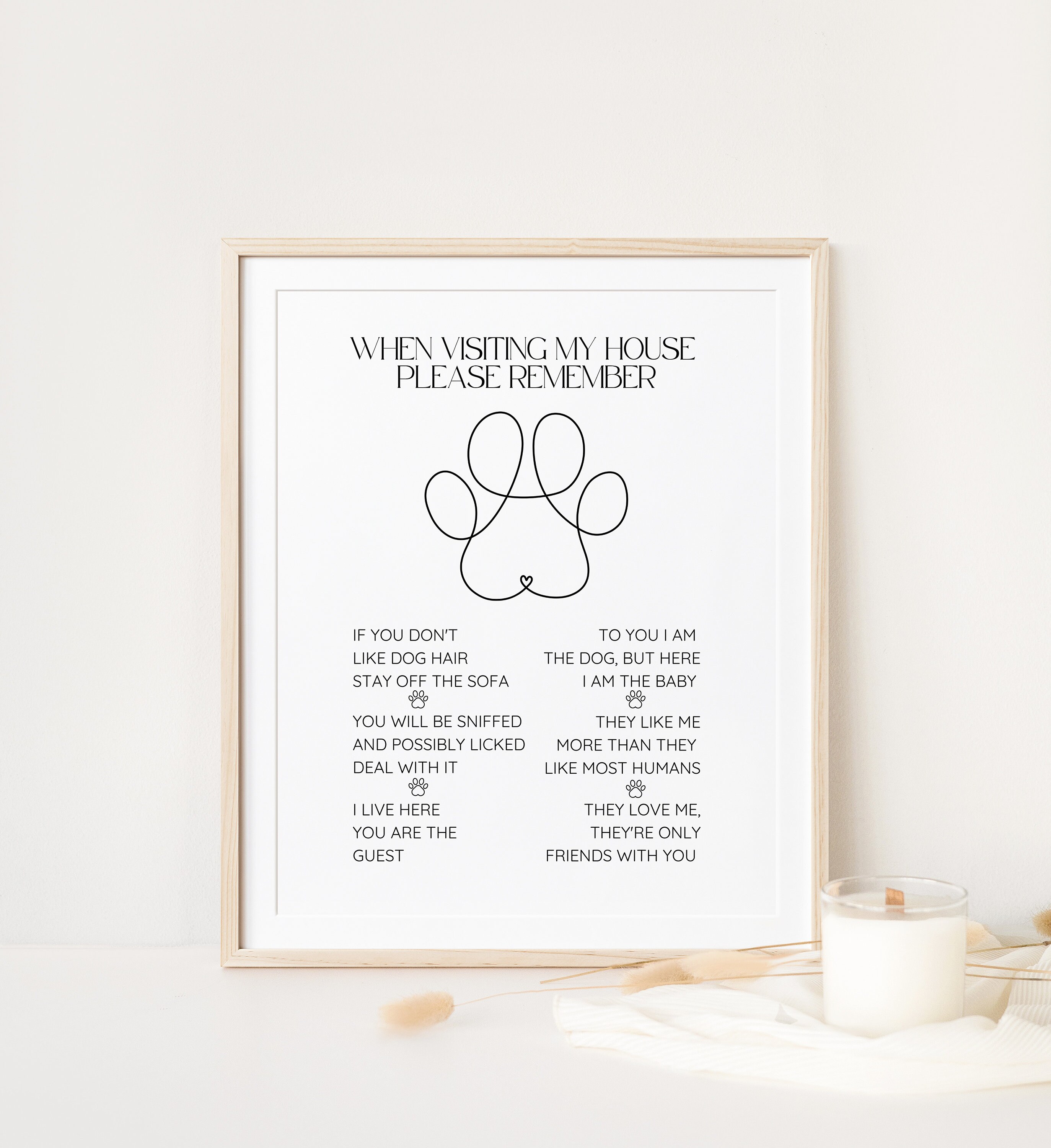 Dog House Rules Wall Art Print Dog Lover Sign Funny Dog - Etsy UK