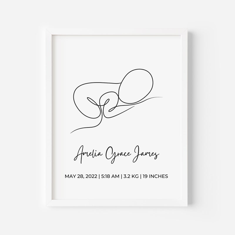 Baby Line Drawing - Etsy