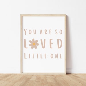 Set of 3 Spring Daisies Nursery Wall Art, You Are so Loved Boho ...