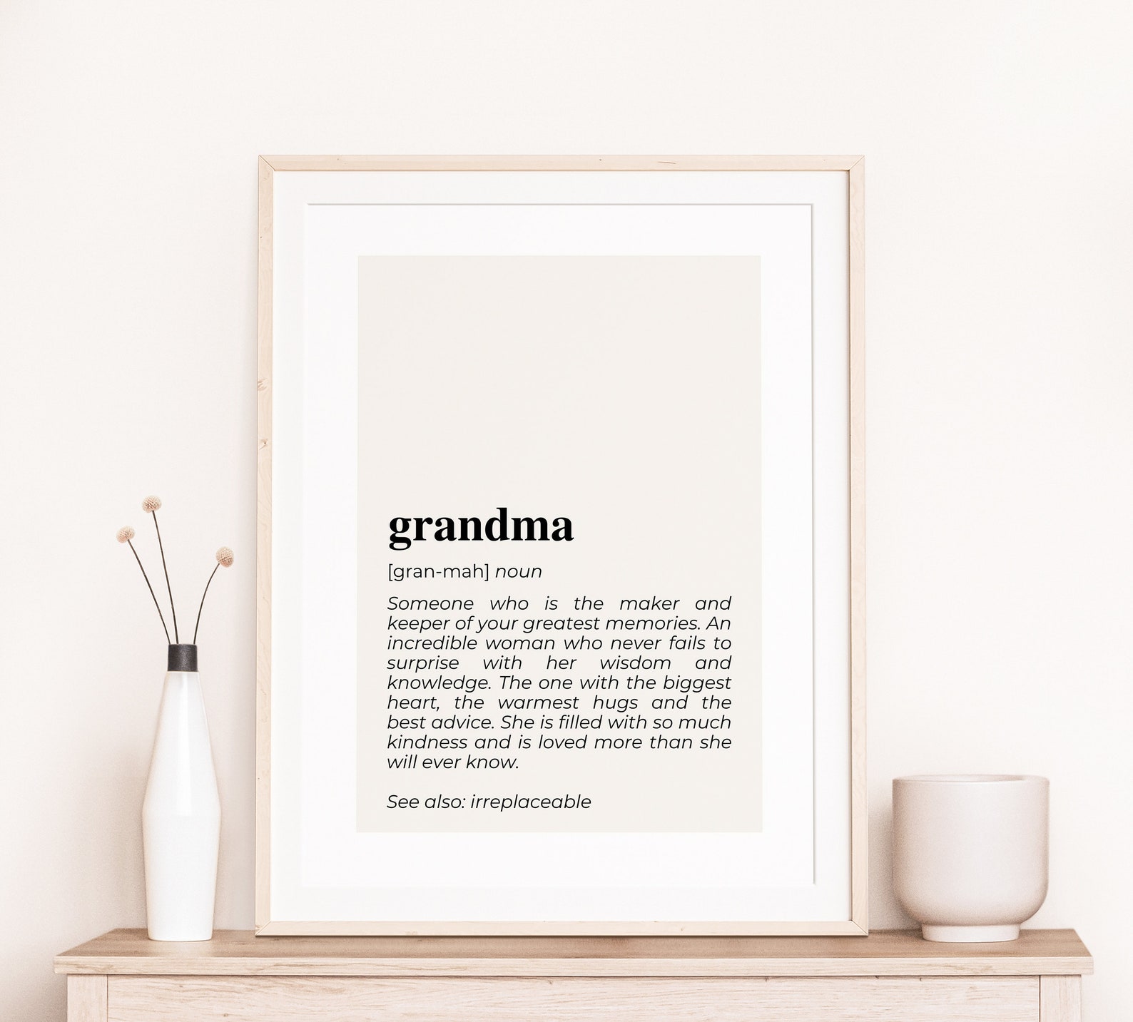 Custom Grandma Definition Print Grandmother Definition Wall - Etsy